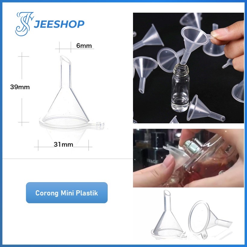Jual Corong Mini Plastik Transparan Corong Mini Parfum Essential Oil ...