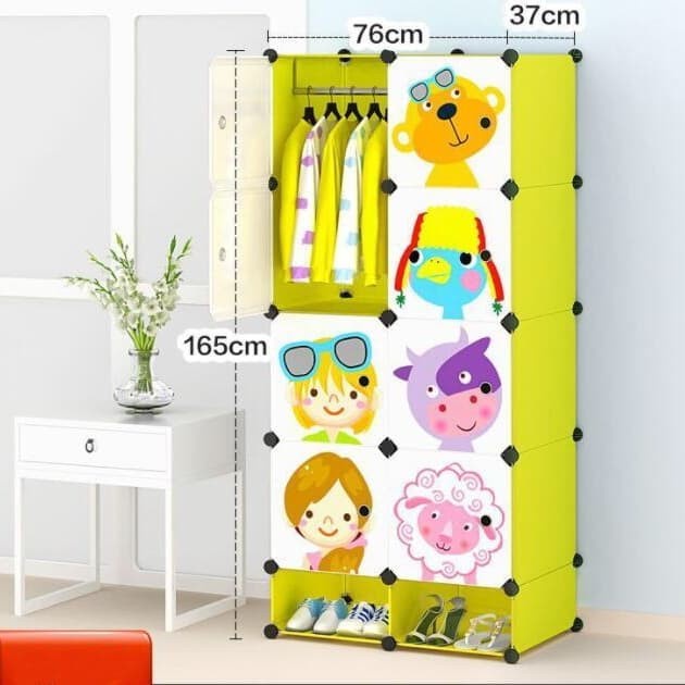 Jual PAKAIANTEMPAT- LEMARI RAKIT PLASTIK BAJU ANAK 8 PINTU/KOTAK/SUSUN ...