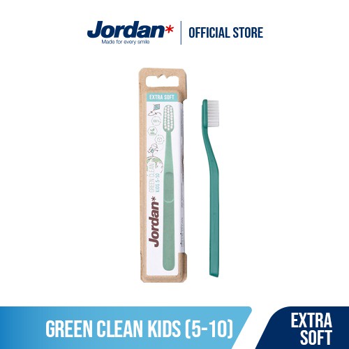 Jual JORDAN Oral Care Kids Green Clean 5-10 Extra Soft - Sikat Gigi ...