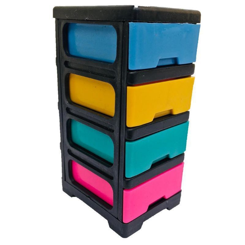 Jual Mainan Lemari Mini Plastik 4 Susun Laci Mini Container / Kabinet ...