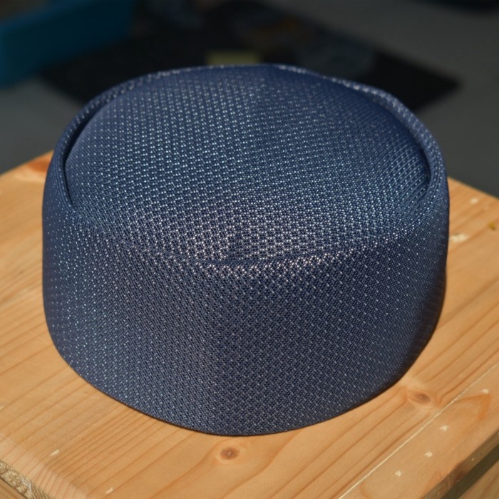 Jual peci taliban lipat warna biru dongker motif bintik kualitas bagus ...