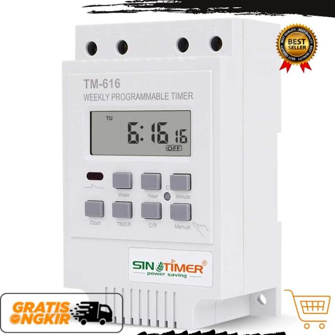 Jual Sinotimer Power Timer Programmable Time Switch Relay 220V 30A ...