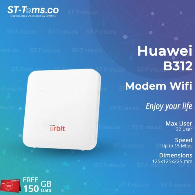 Jual Huawei B312 Modem Wifi Home Router 4G Telkomsel Orbit Star 2 ...