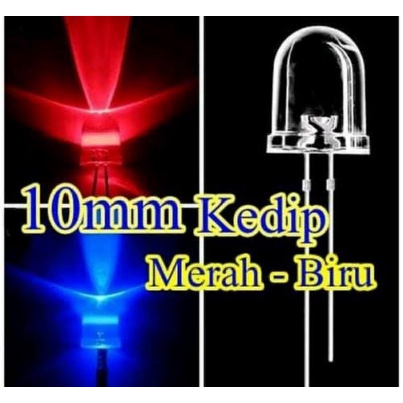 Jual Lampu LED 10mm 2Warna Merah Biru Super Bright | Shopee Indonesia