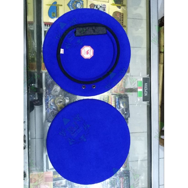Jual Baret Biru Pm Pom Polisi Militer Super Wool/Baret Biru Camel Merah ...