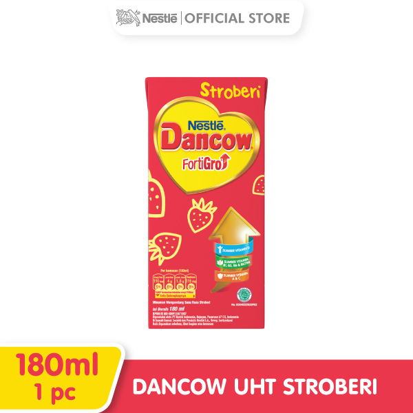 Jual [Gift] Nestlé Dancow Strawberry FortiGro UHT 180 ml | Shopee Indonesia