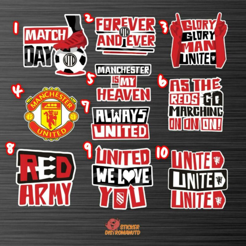 Jual Stiker Sticker Pack MU Manchester United | Shopee Indonesia