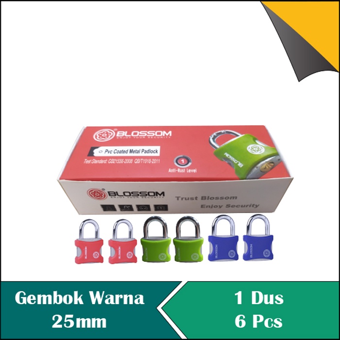 Jual GEMBOK WARNA 25MM BLOSSOM 1 DUS | Shopee Indonesia