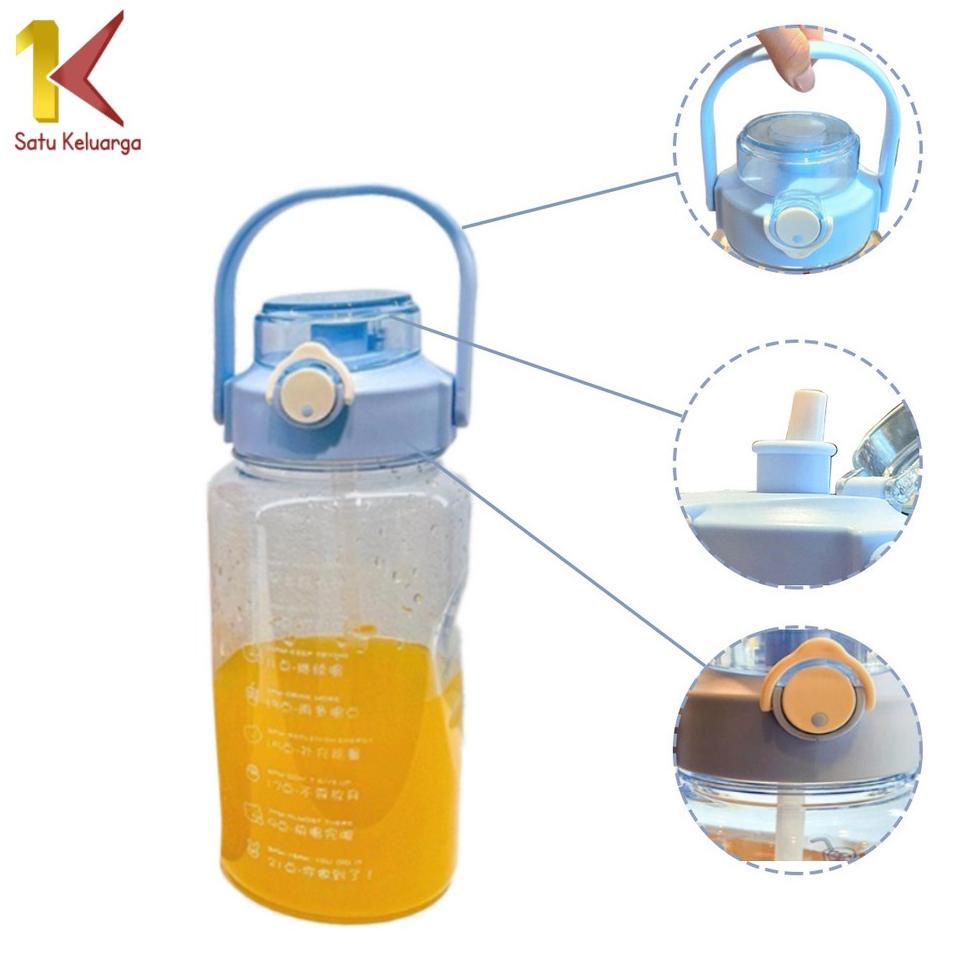 Jual Satu Keluarga Botol Air Minum Jumbo 2000Ml Bpa Free Botol Minum Sedotan Dewasa C304 C305 ...