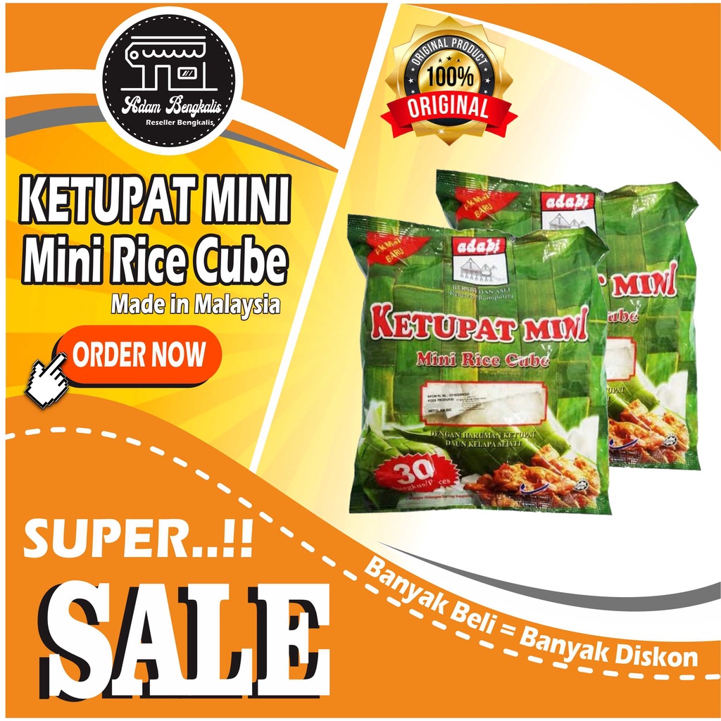 Jual Ketupat Mini - Mini Rice Cube isi 30pcs Cap Adabi made in Malaysia ...