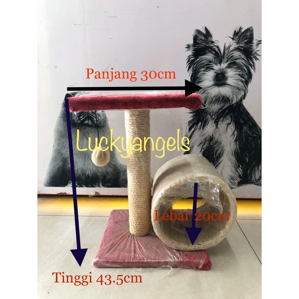 Jual Mainan Kucing scratch 221201/ garukan / cakaran dan terowongan ...