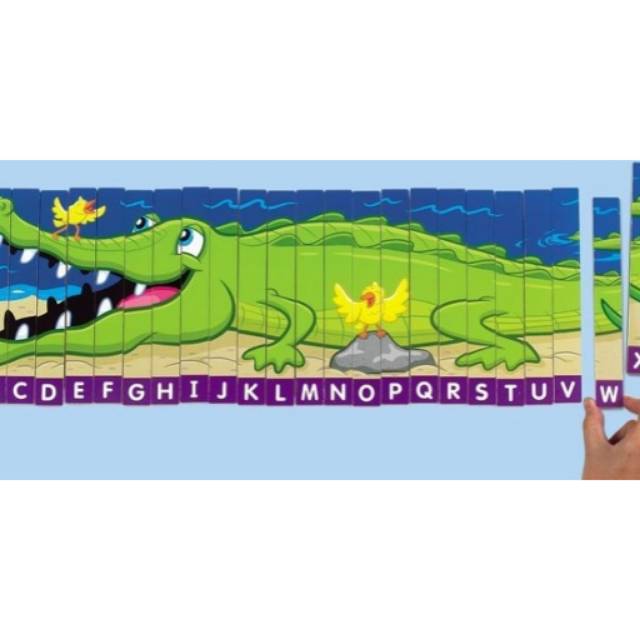 Jual Lakeshore Alphabet Sequencing - Alligator Uppercase Puzzle ...