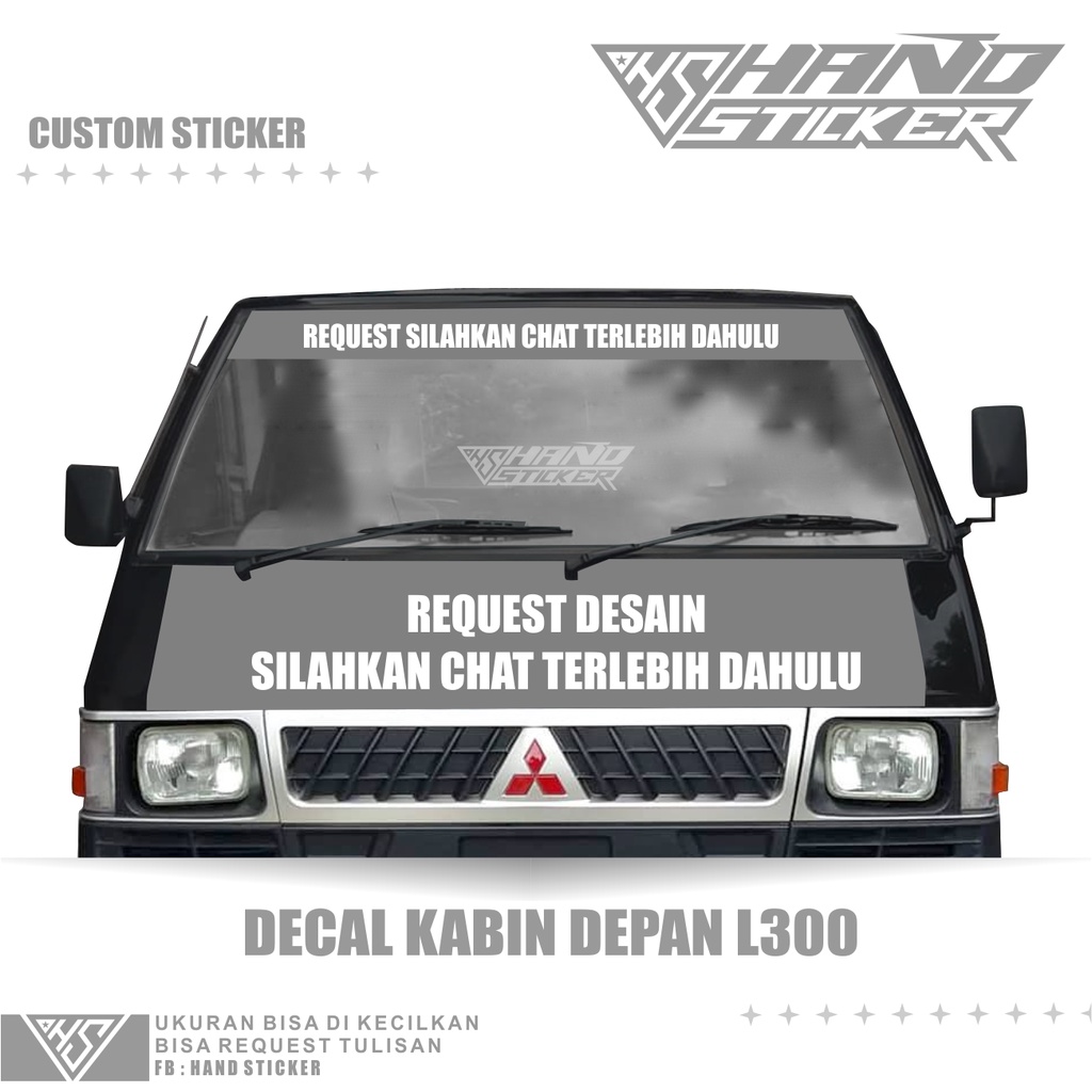 Jual Sticker l300 Atau Decal Print Custom Kabin Depan L300 Bisa Request ...