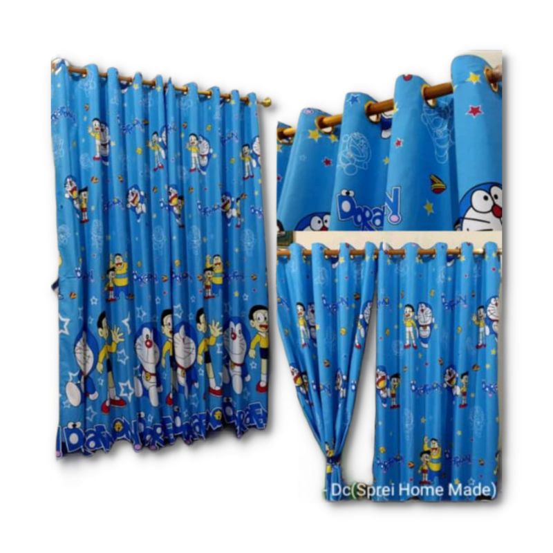 Jual Gorden karakter Doraemon hellokitty keropi pintu jendela / horden korden tirai | Shopee ...