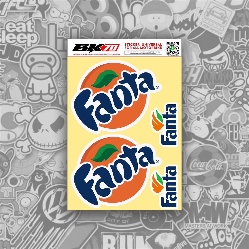 Jual sticker set logo emblem Fanta | Shopee Indonesia