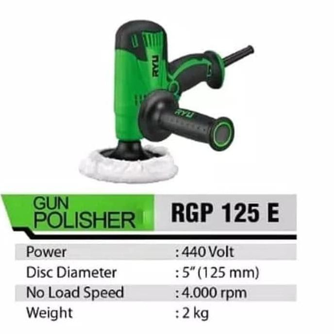 Jual Mesin Poles Mobil Motor Gun Polisher 5" RGP 125 E Ryu BY TEkiro | Shopee Indonesia