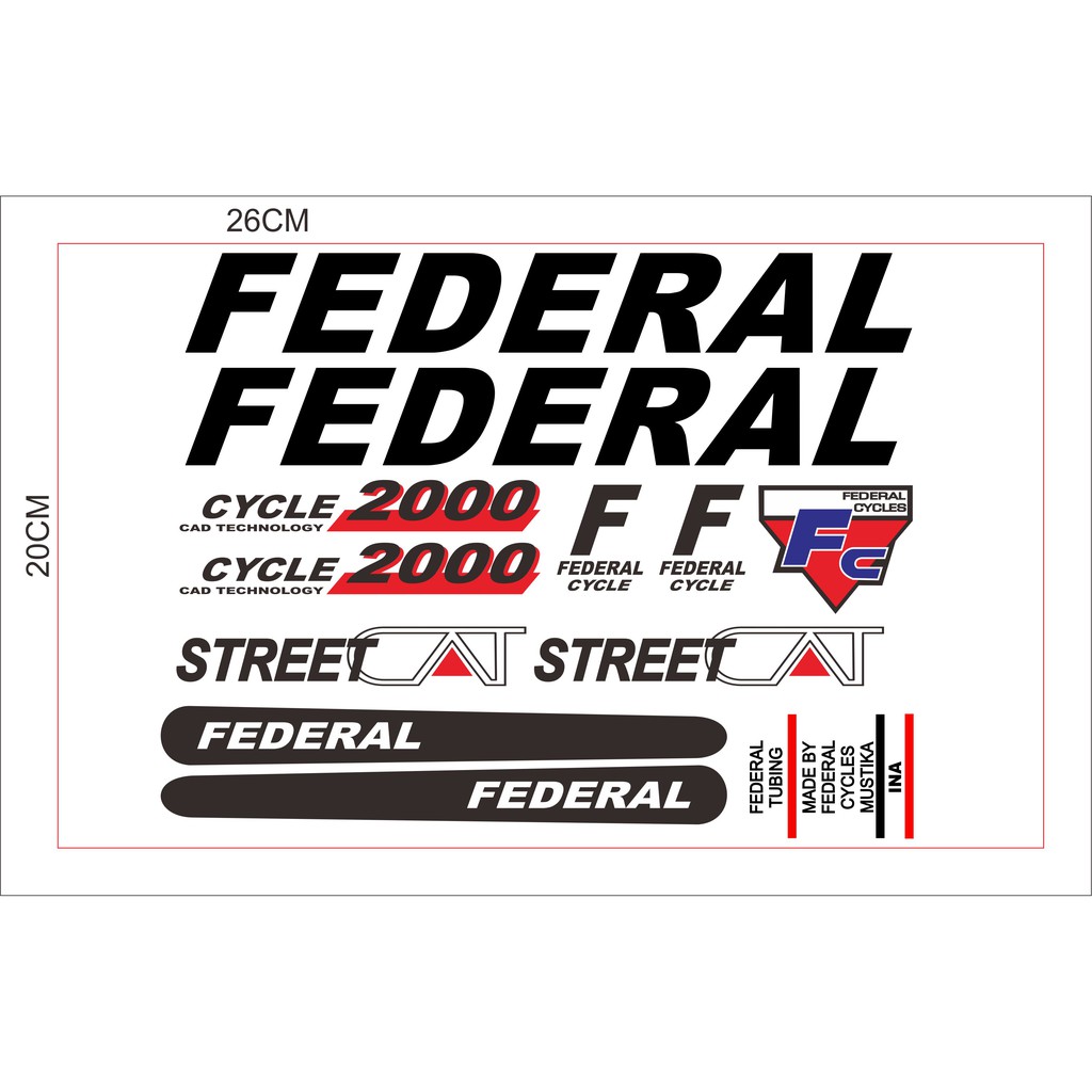 Jual sticker cutting frame sepeda federal 1 | Shopee Indonesia