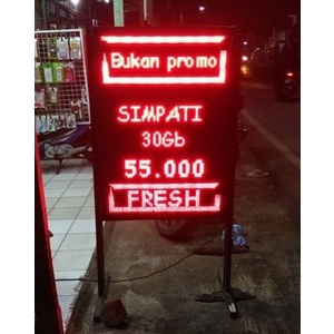 Jual LED Running Text Counter HP 40x100cm WIFI handphone Outdoor ...