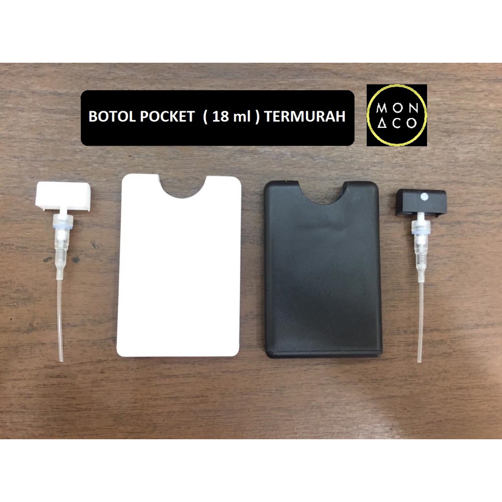 Jual BOTOL POCKET ( 18 ml ) TERMURAH - PUTIH / HITAM | Shopee Indonesia