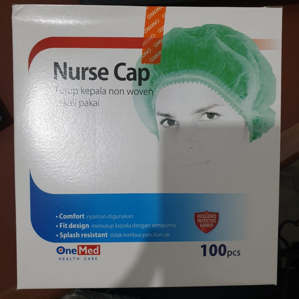 Jual Nurse Cap OneMed / Hair Cap / Hair Net / Penutup Kepala / Topi ...