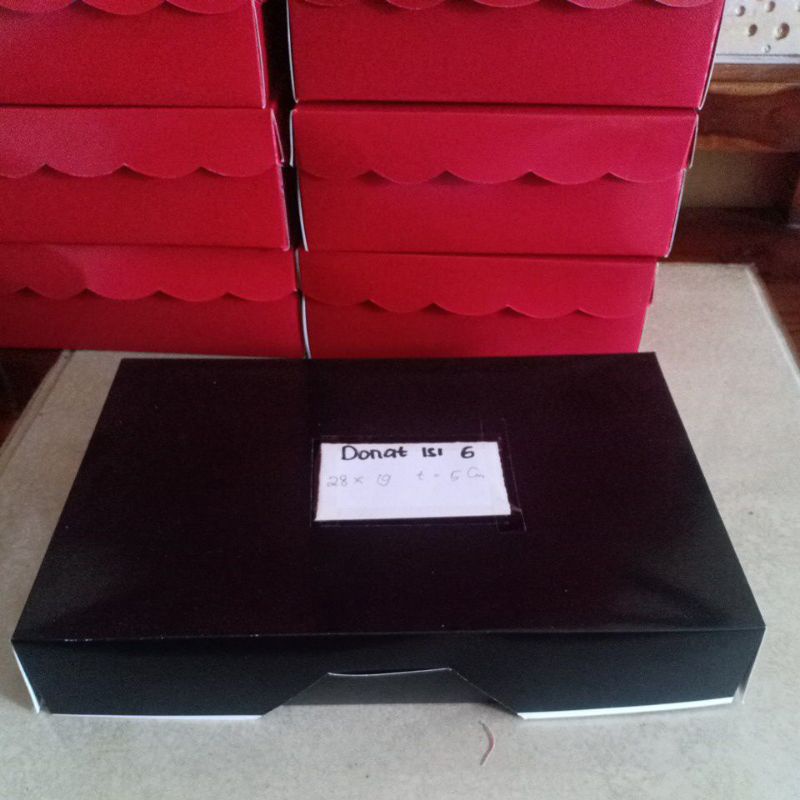 Jual DUS DONAT isi 6(IVORY)(28x19x5)..dus hajatan/dos roti/dus snack ...