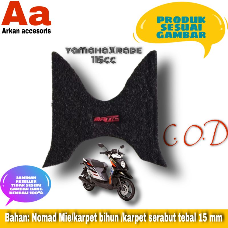 Jual karpet motor Yamaha X-RIDE 115cc/karpet alas kaki motor/pmp motor ...
