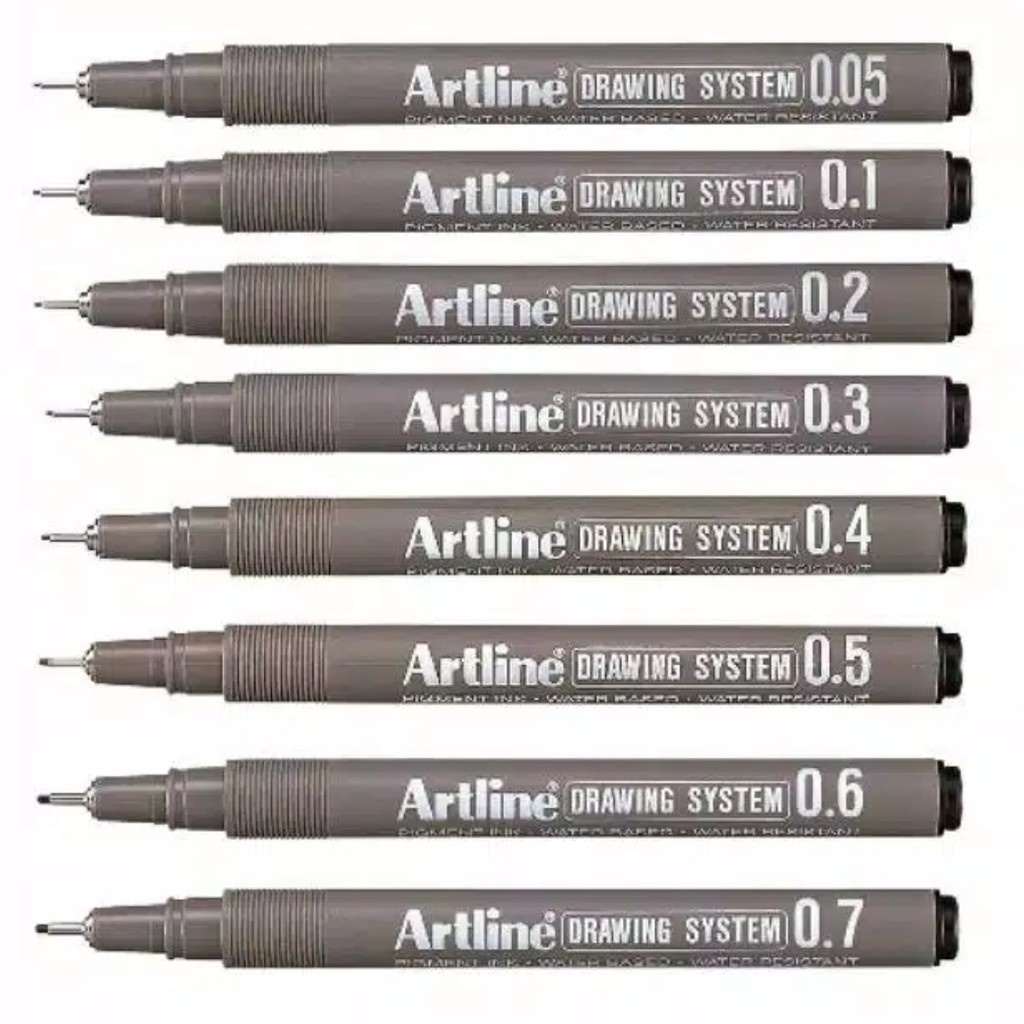 Jual Artline Drawing / Drawing Pen / Pen / Ballpoint Gambar 005-08 mm ...