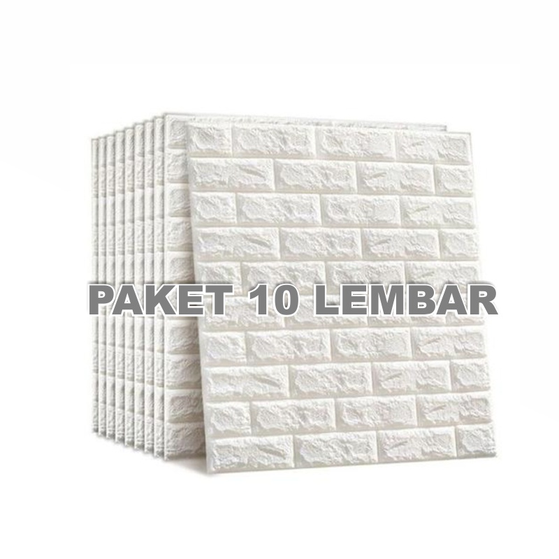 Jual Homedekor PAKET 10 LEMBAR Wallpaper Dinding 3D Foam Wallpaper Dinding Brick Foam Batu Bata ...