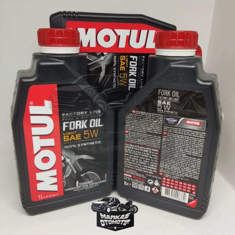 Jual MOTUL FORK OIL 5W 1L/100% Original/OLI SHOCK MOTOR MOBIL/MATIC & MANUAL/ROAD RACING/OFF ...
