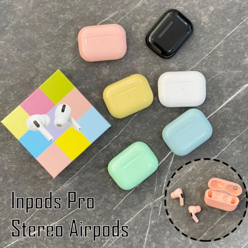 Jual Handsfree Handset Bluetooth TWS Macaron Inpods Pro | Shopee Indonesia