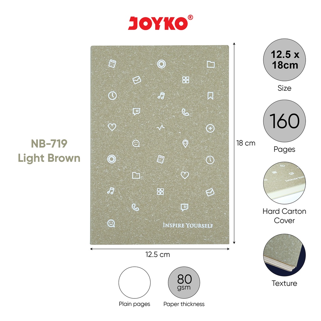 Jual Buku Tulis Catatan Polos Plain Notebook Joyko NB-719 | Shopee ...
