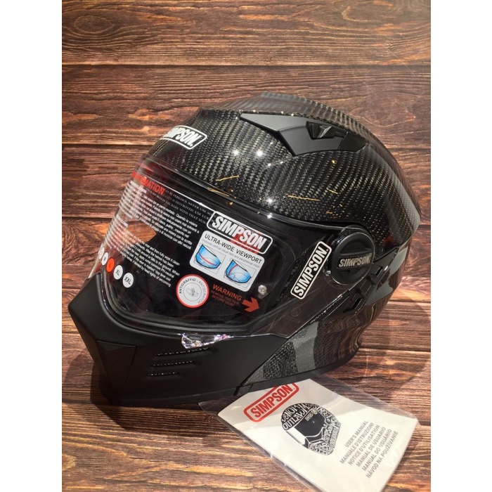 Jual SIMPSON DARKSOME CARBON HELM MODULAR HELM MOTOR FULL FACE ORI ...