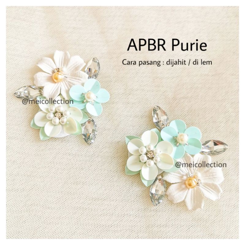 Jual payet rangkai mutiara bunga 3d permata KOMPILASI nuansa biru blue ...