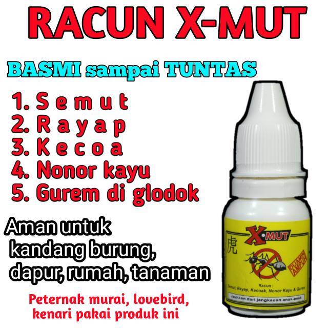 Jual RACUN super X-MUT untuk semut RAYAP KECOAK NONOR KAYU dan gurem ...