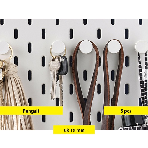 Jual SKADIS pengait bulat set 5 pcs, uk 19mm | Shopee Indonesia