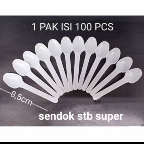 Jual Sendok teh MINI STB isi 100pcs /sendok ice cream pudding putih ...