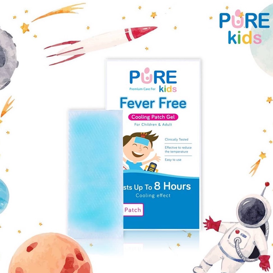 Jual PURE Kids Fever Free 1 Pcs / Plester Kompres Untuk Mengatasi Demam ...