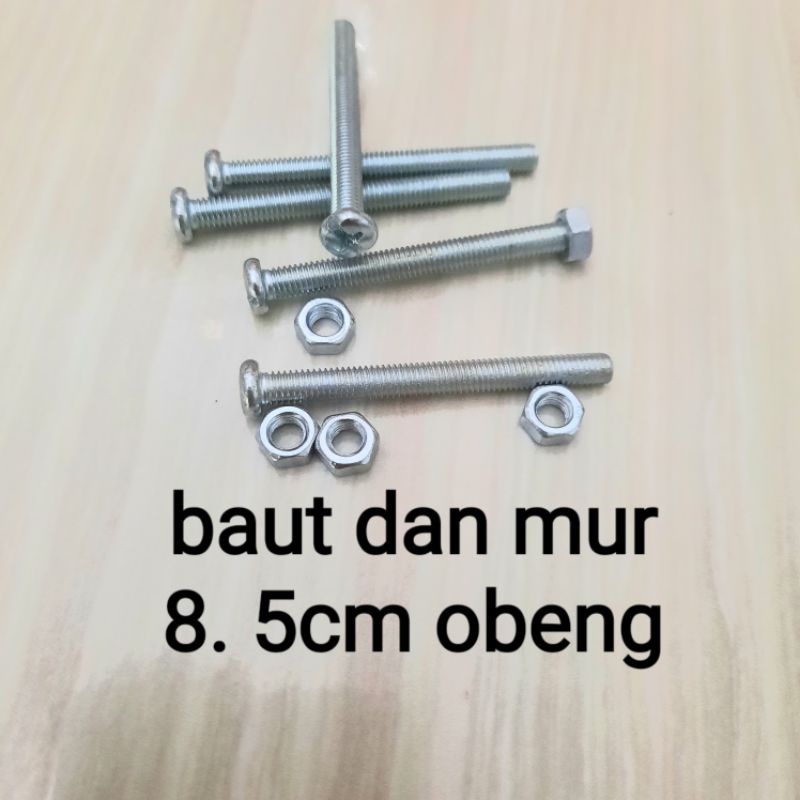 Jual baut dan mur 8. 5cm obeng isi 50set | Shopee Indonesia