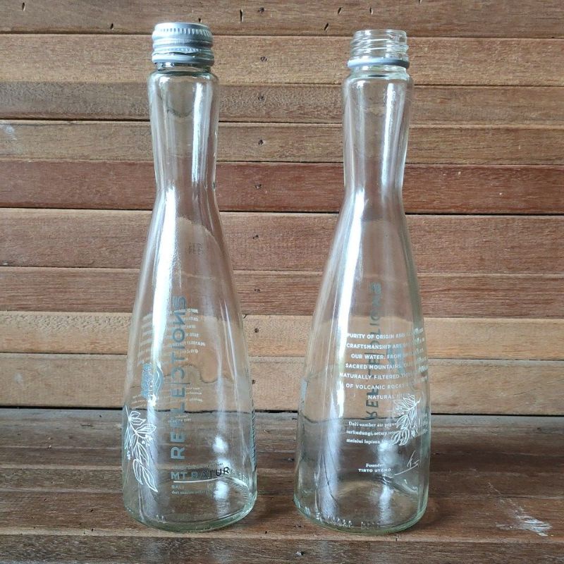 Jual botol bekas kaca Aqua reflection 380ml | Shopee Indonesia