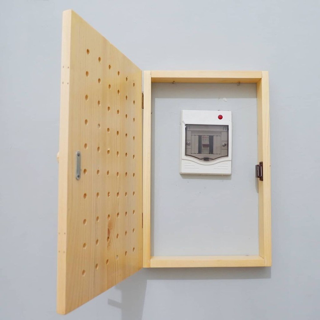 Jual Link Custom Box Panel Listrik Penutup Meteran Mcb 40x40x4 Kayu ...