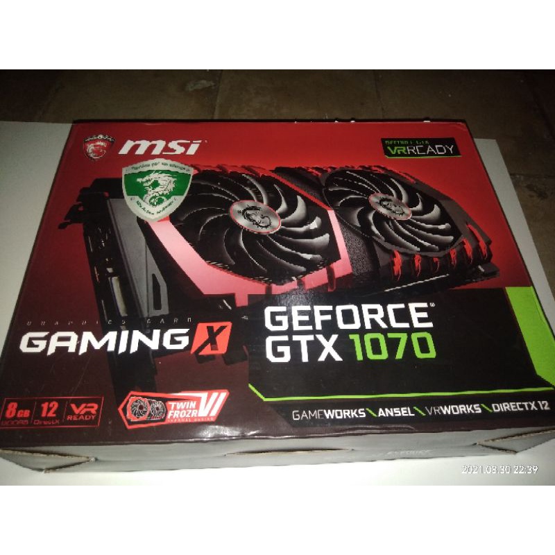 Jual MSI GAMING X GTX 1070 8GB GDDR5 not RTX | Shopee Indonesia