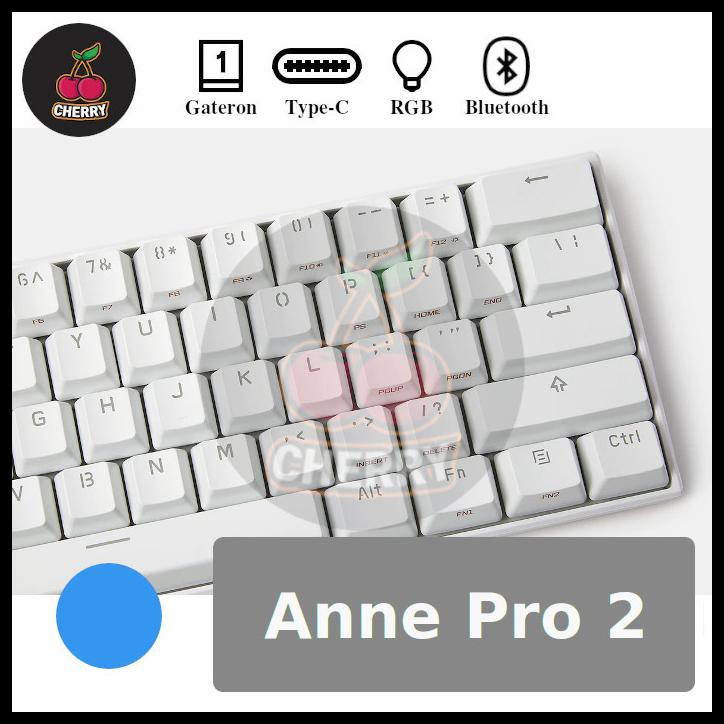 Jual Anne Pro 2 Wireless Bluetooth Mechanical Keyboard Rgb - White-Blue ...
