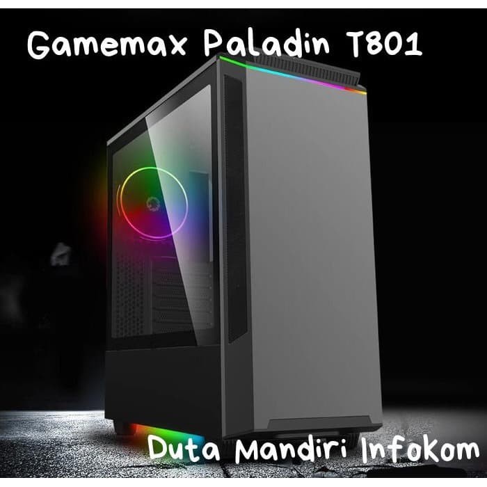 Jual Gamemax Paladin T801 Black RGB - Tempered Glass Mid-Tower Gaming Case | Shopee Indonesia