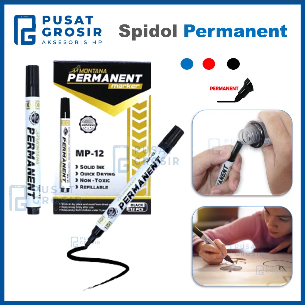 Jual Spidol Permanent marker bisa alat tulis penanda dan menggambar ...