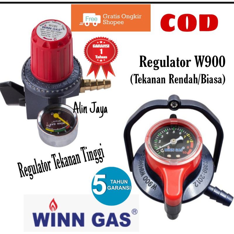 Jual REGULATOR WINN GAS TEKANAN TINGGI DAN TEKANAN RENDAH W900 | Shopee ...