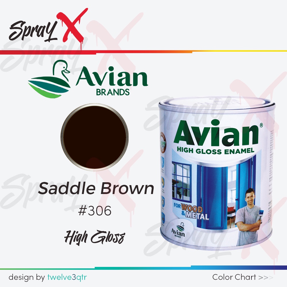 Jual AVIAN CAT MINYAK SADDLE BROWN 306 / COKLAT TUA #306 0.9 LITER ...