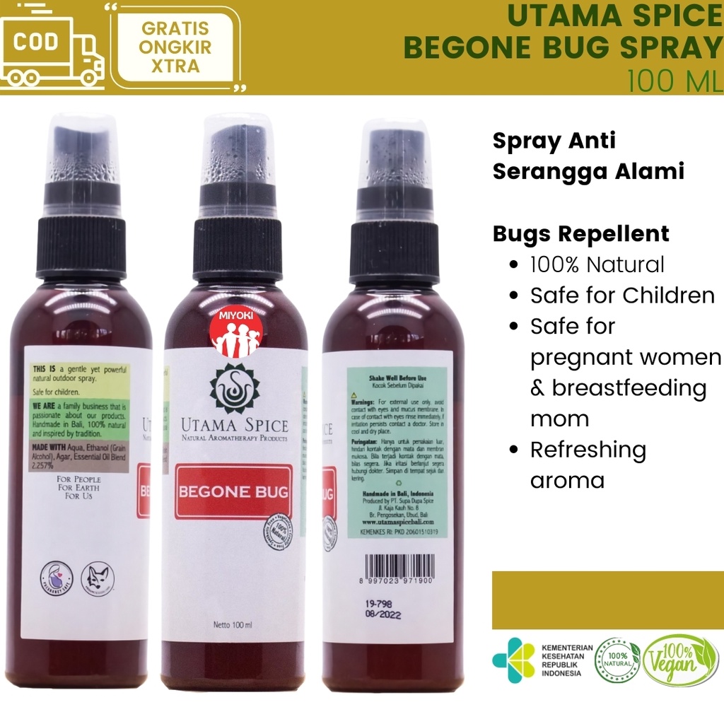 Jual Spray Anti Nyamuk Alami Utama Spice Begone Bug 100 ml | Shopee ...