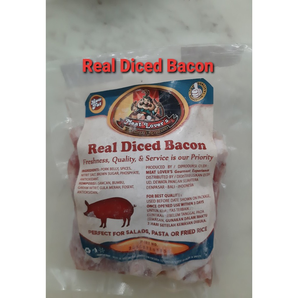 Jual Real Diced Bacon - Meat Lovers - 250 gram - Bacon Babi - Pork ...