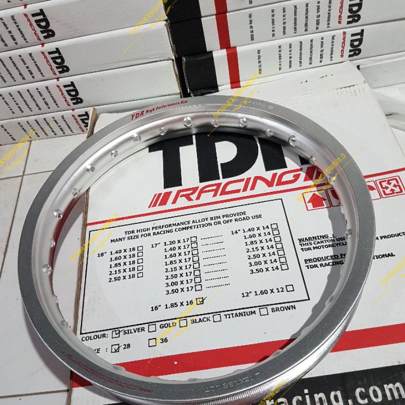 Jual PELEK VELG WS 185 Ring 16 28 Hole TDR Racing Original Ori TDR ...