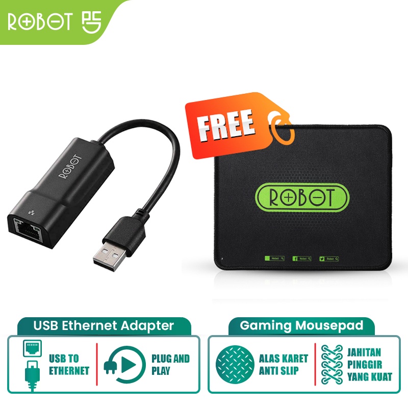 Jual ROBOT EA10 USB Ethernet Adapter USB 2.0 to 10/100 Network RJ45 LAN ...